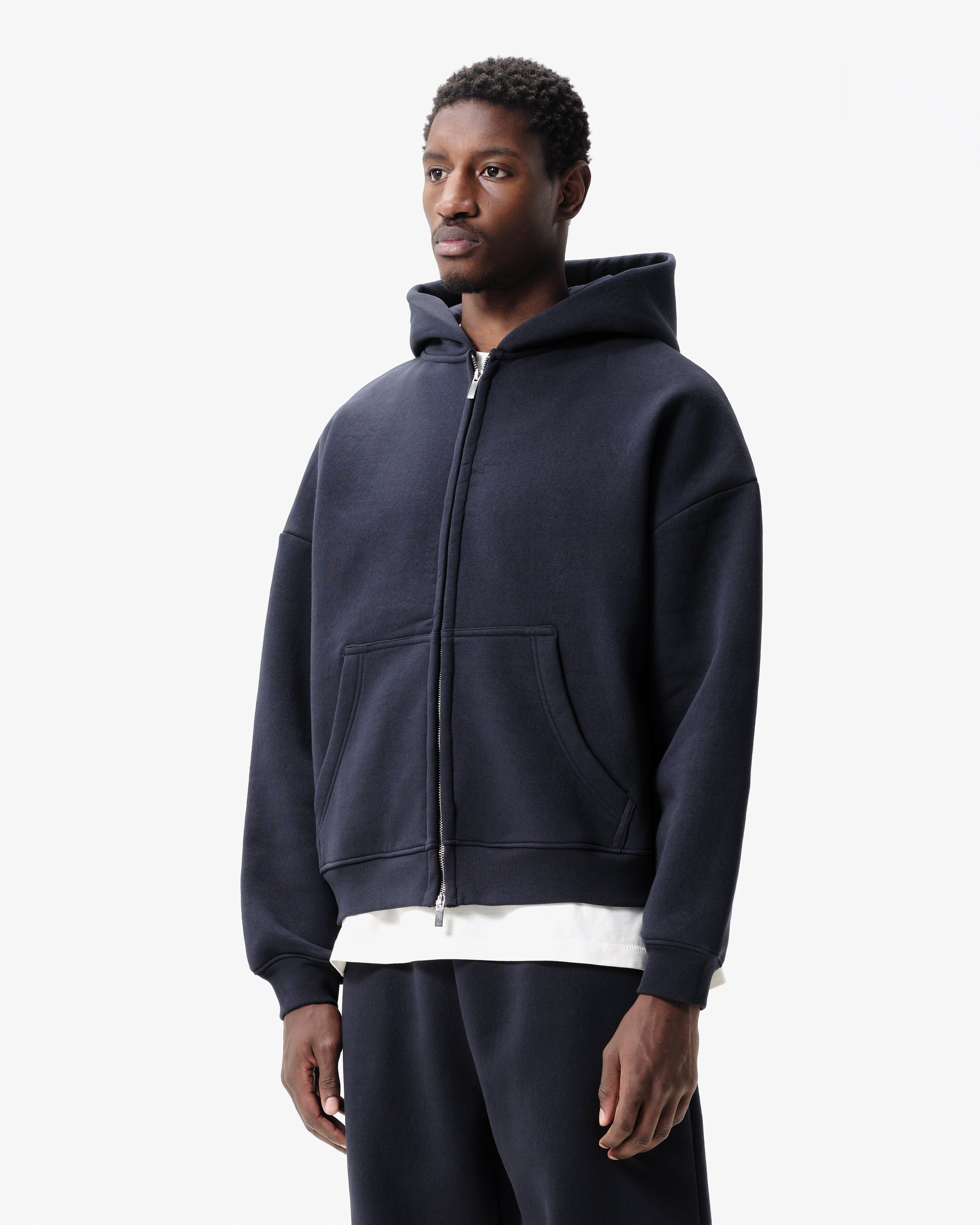 BUBBLE FIT ZIP HOODIE - NAVY – Summit