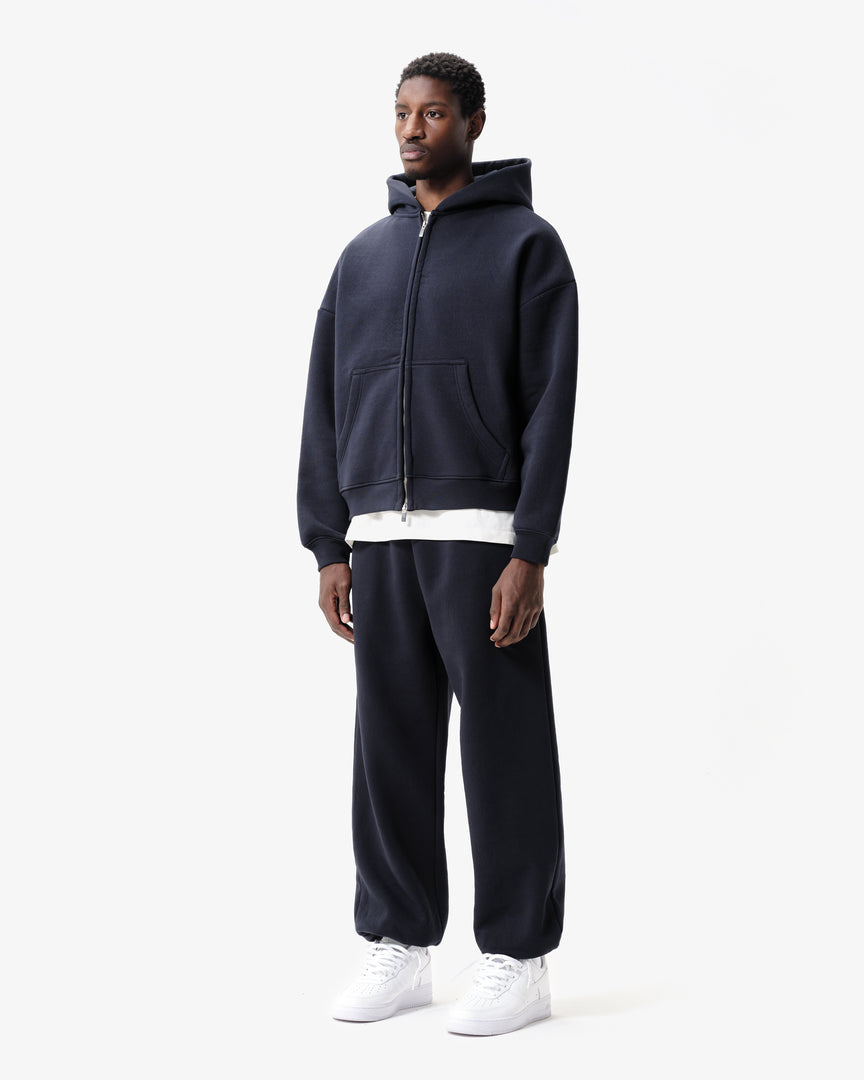 BUBBLE FIT ZIP HOODIE - NAVY – Summit