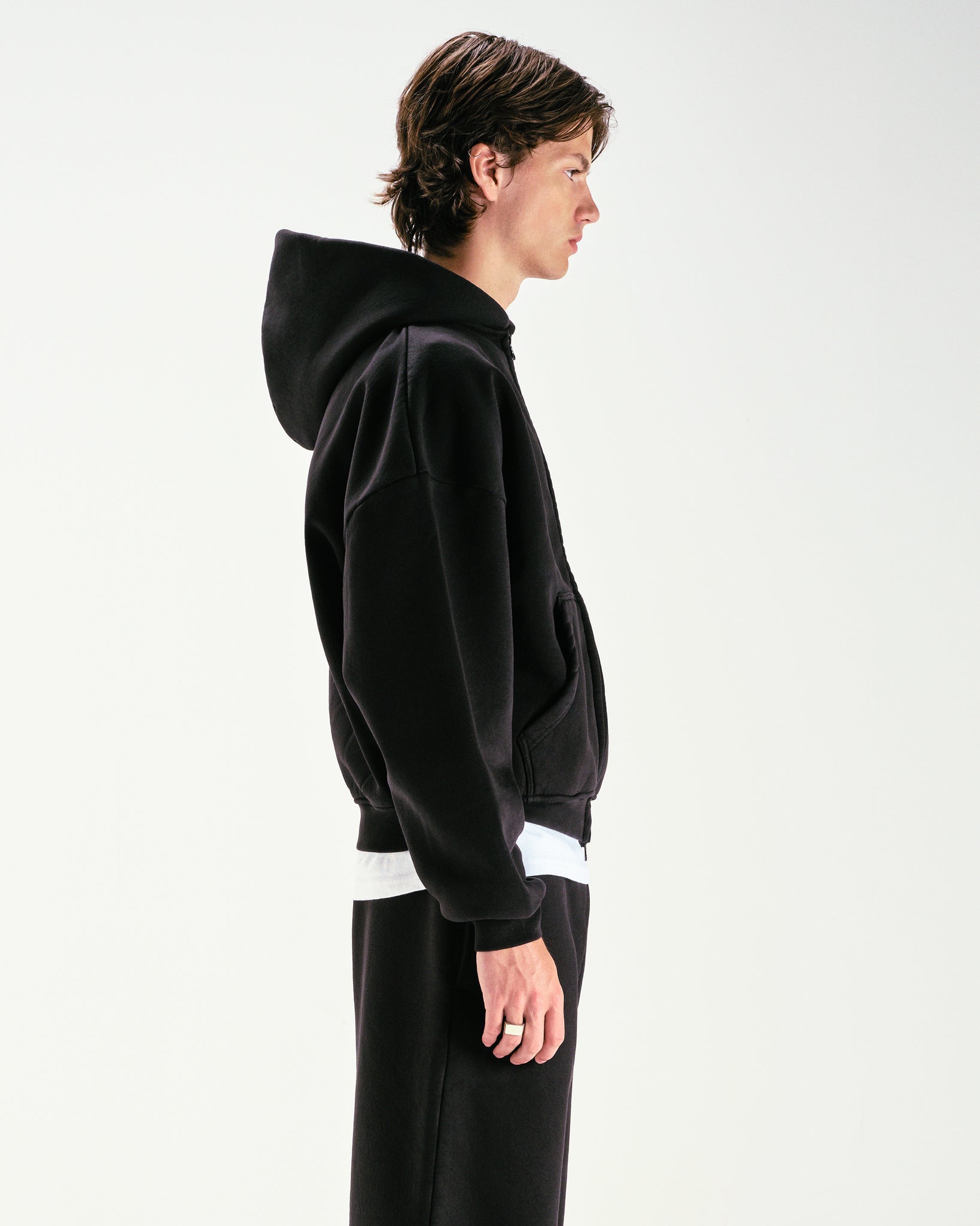 BUBBLE FIT ZIP HOODIE - BLACK – Summit