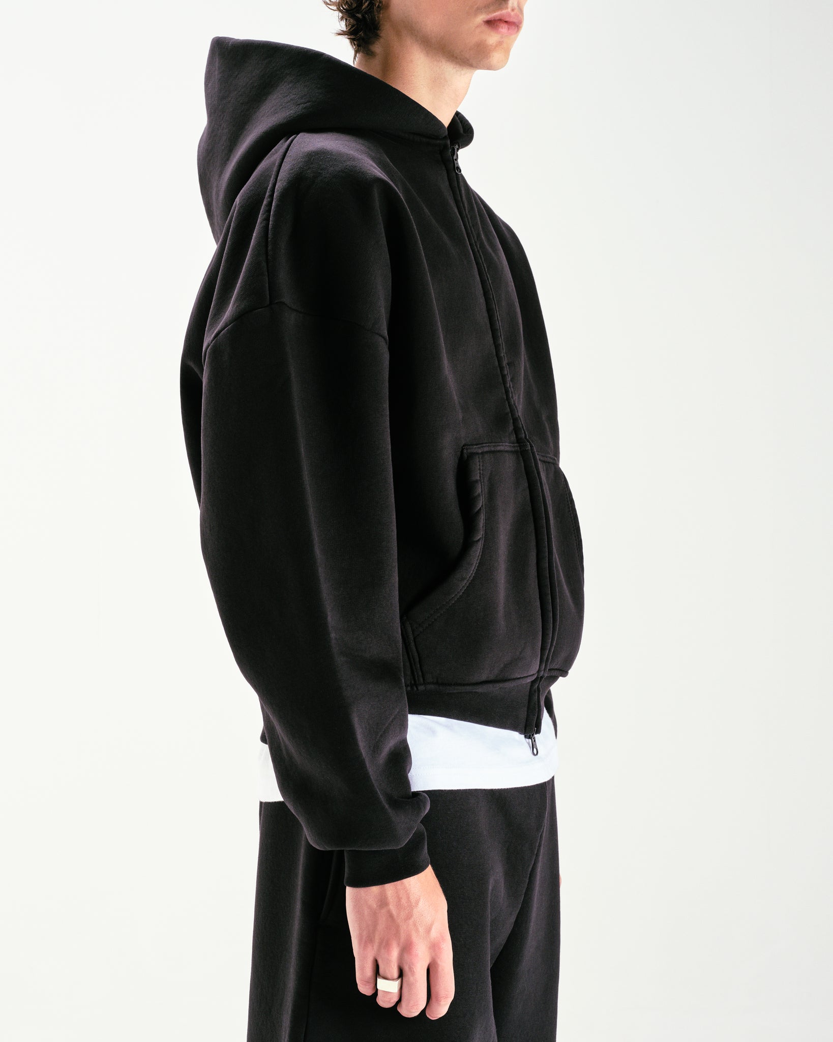BUBBLE FIT ZIP HOODIE - BLACK – Summit
