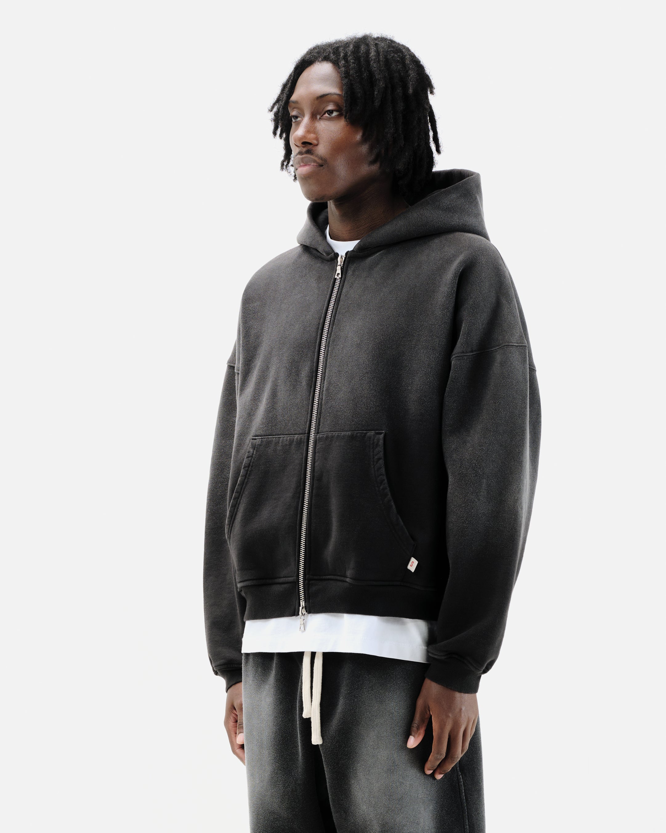 SUN FADE ZIP HOODIE - BLACK – Summit